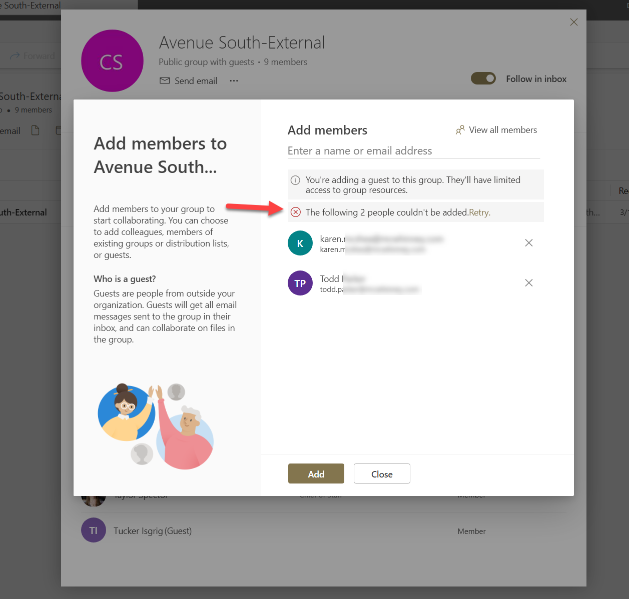Non-Admins unable to add external Members to a SharePoint site | Microsoft Community Hub