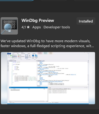 WinDBG preview is out of preview. Who likes to care about updating the ...