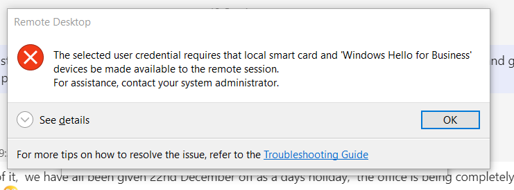 Local smart card | Microsoft Community Hub