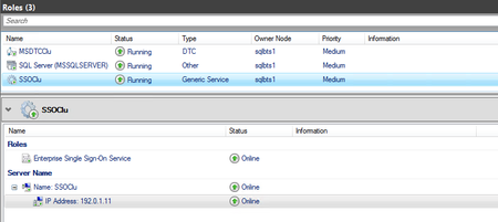Clustering the BizTalk EntSSO Master Secret Server, SQL and MSDTC ...